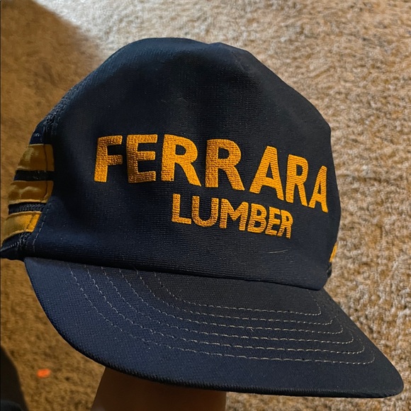 Accessories | Ferrara Lumber Navy And Yellow Cap | Poshmark